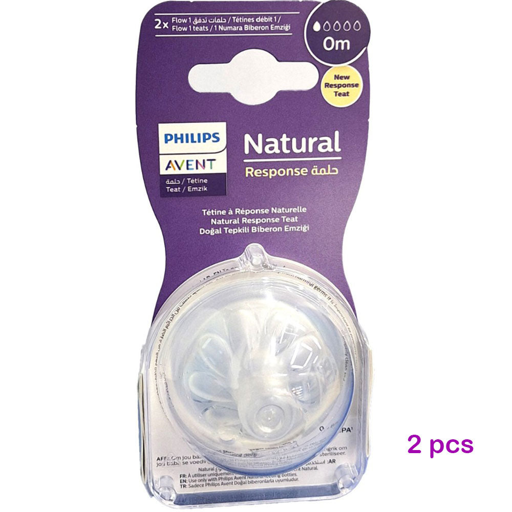 AVENT Natural Response Bottle Teat Flow 1, 2 pcs 0M+ SCY961/02 — HOME ...