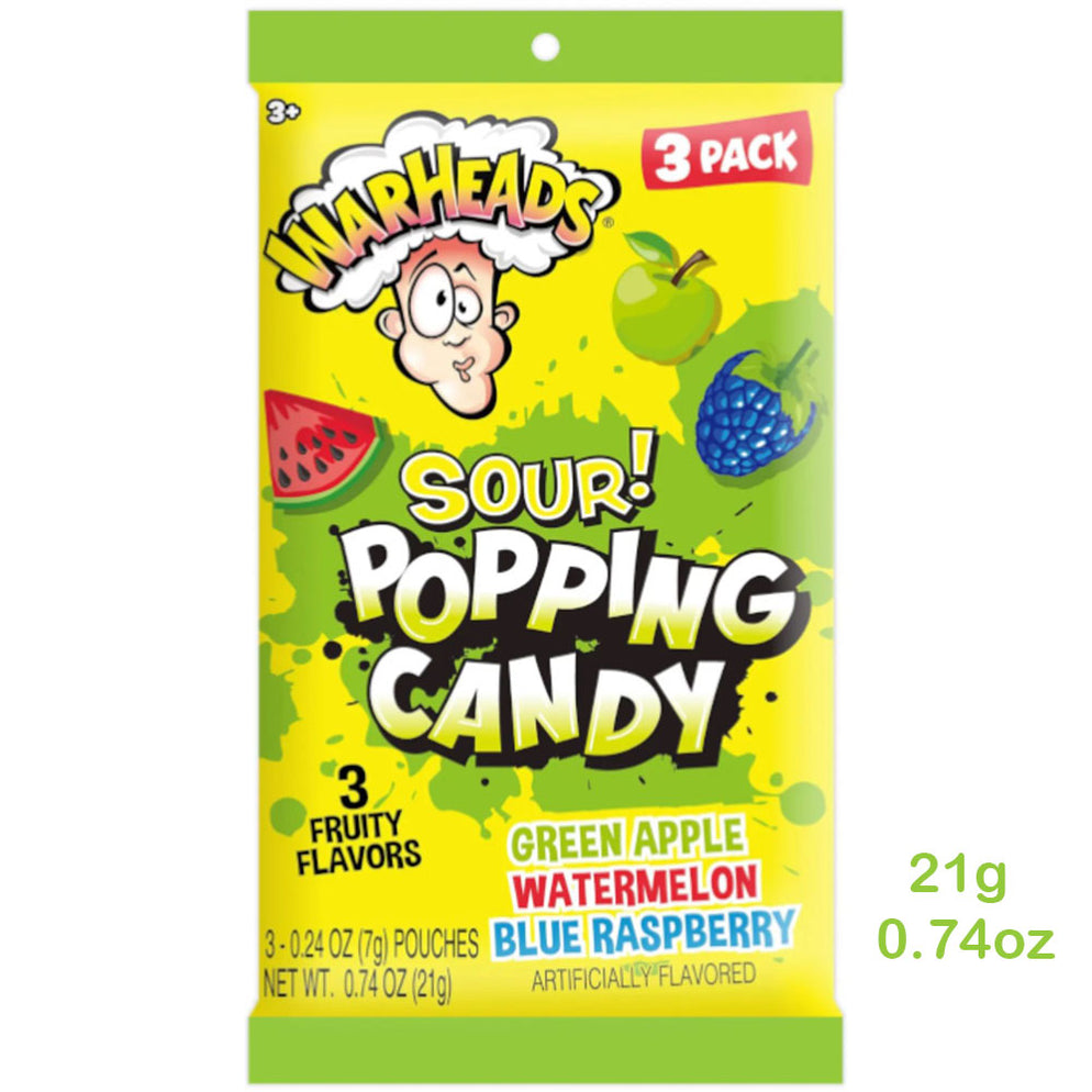 Warheads Sour Popping Candy 3 pack 21g / 0.74oz — HOME EXPRESS