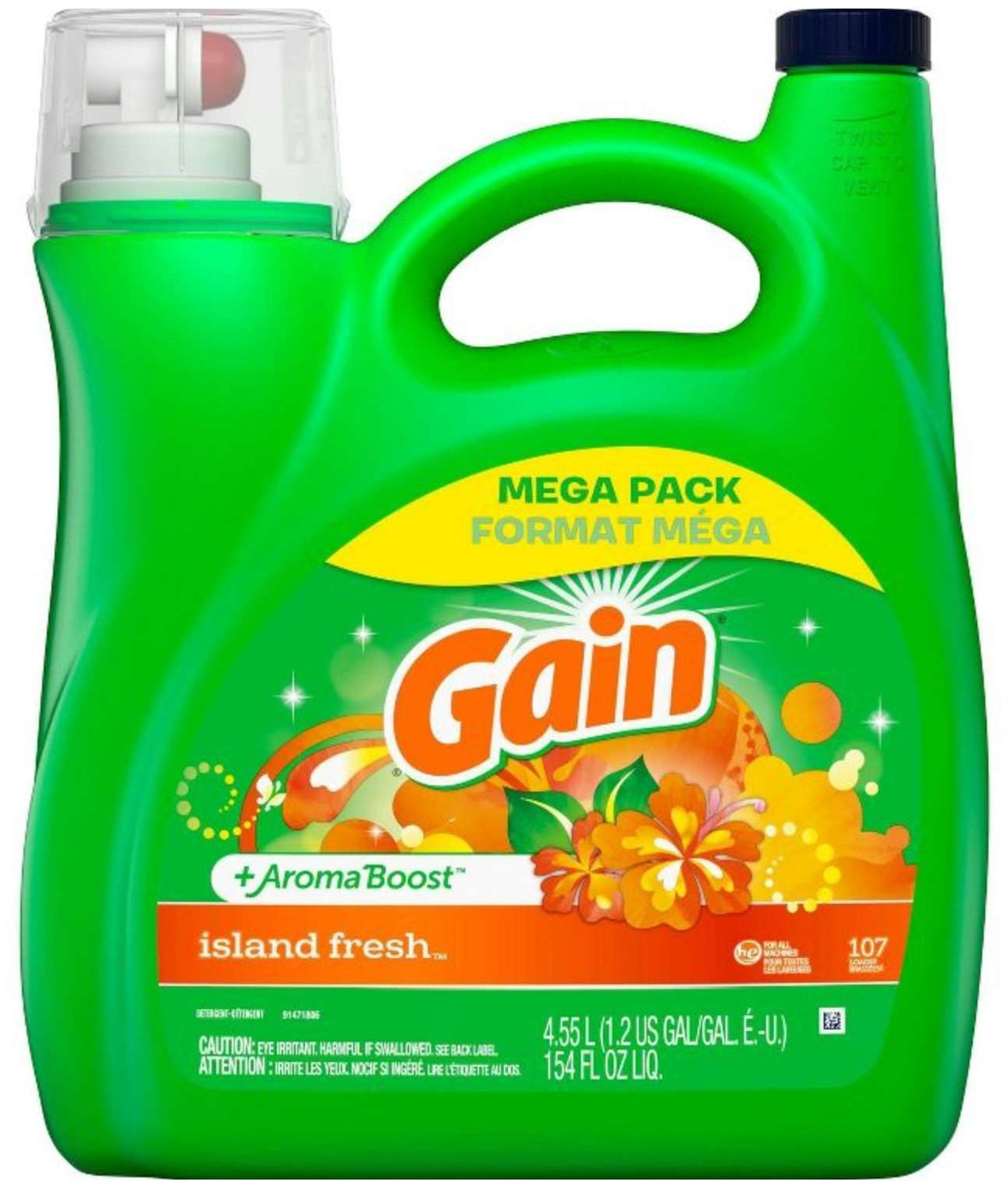Gain - Aroma Boost Island Fresh Liquid Laundry Detergent 4.55L — HOME ...