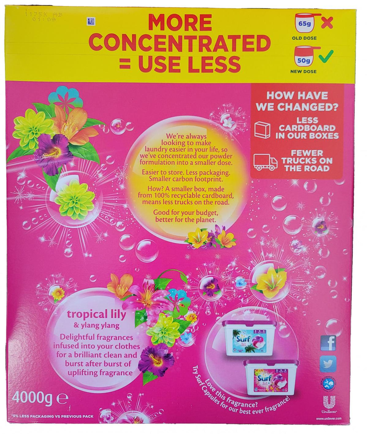 Surf - Laundry Powder Tropical Lily 80 wash 4KG — HOME EXPRESS