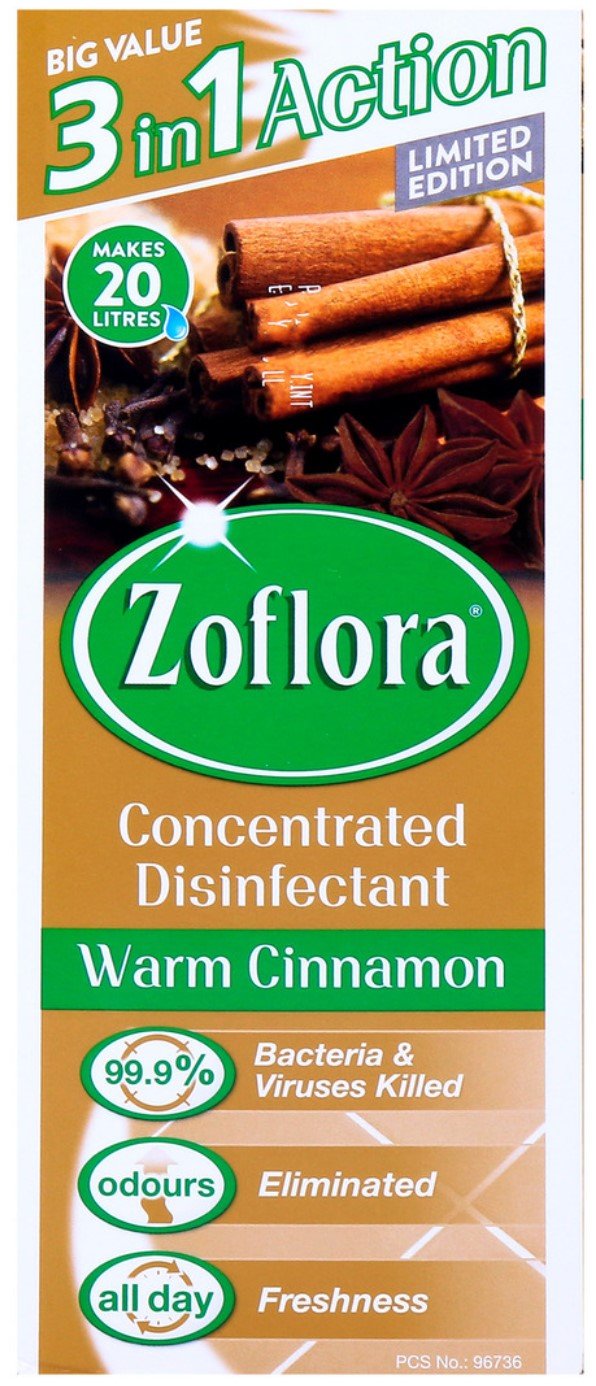 ZOFLORA - Concentrated Antibacterial Disinfectant - Warm Cinnamon 500m ...